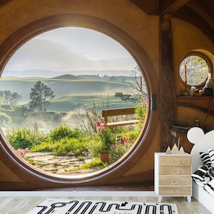 View From the Hobbit House Wallpaper Peel and Stick or Traditional Kids ...