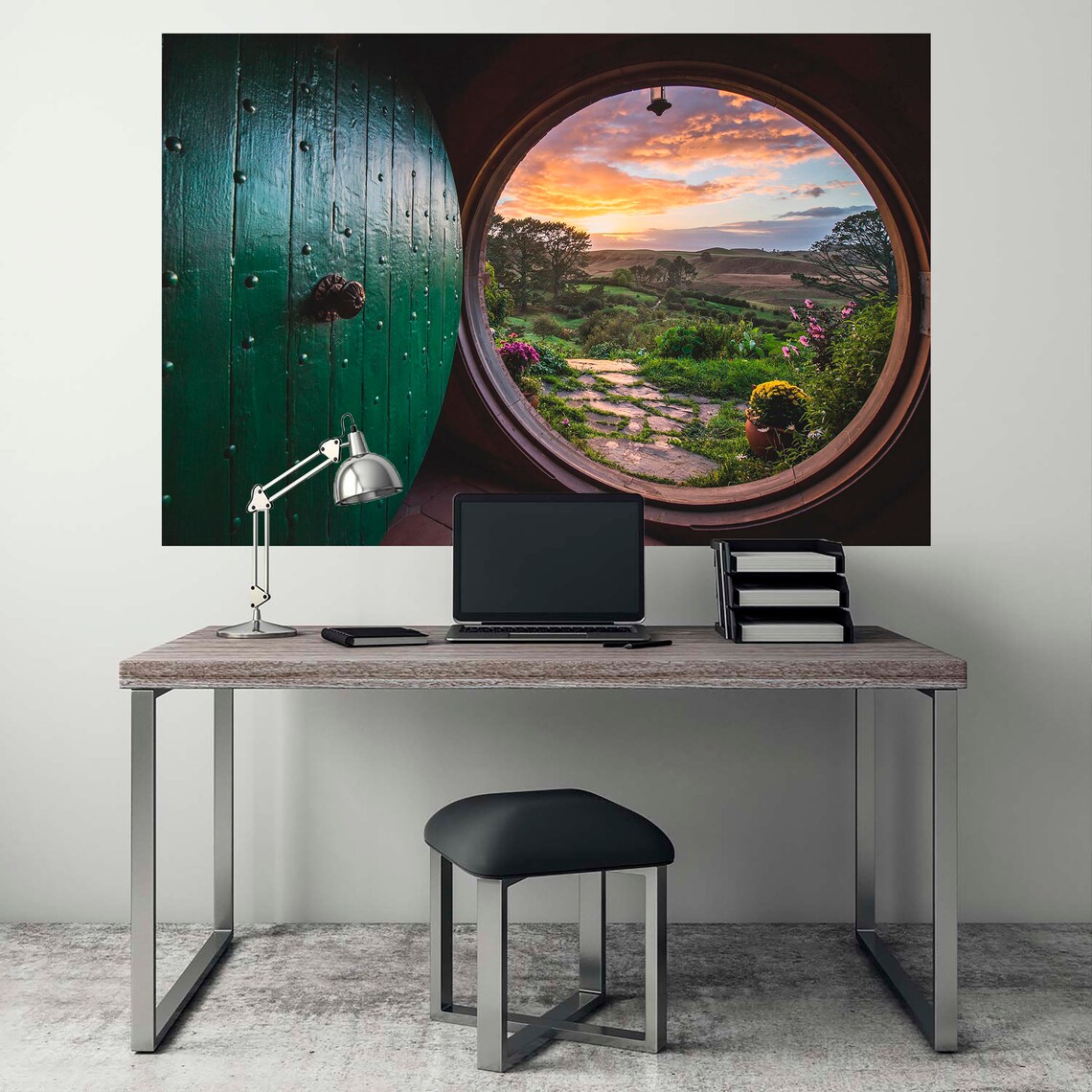 Wall Murals Hobbit House Mural Wallpaper Print Peel & - Etsy UK