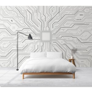 Abstract Electronic Circuit Board Wall Mural Wallpaper IT Technology ...