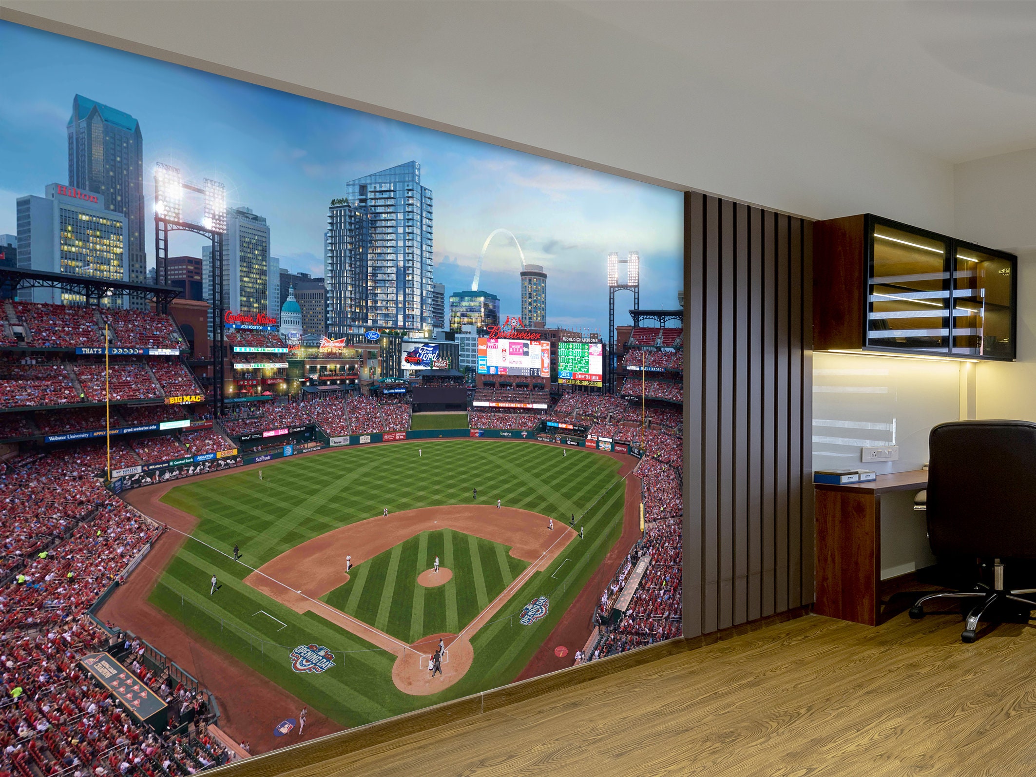 Baseball Stadium Wall Mural Wallpaper Baseball Park Wallpaper Baseball ...