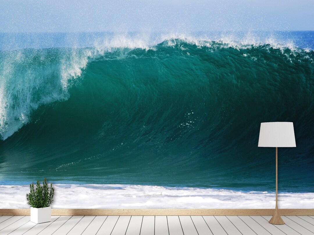Large Surf Wave Wall Mural Wallpaper Peel and Stick Ocean Wave ...