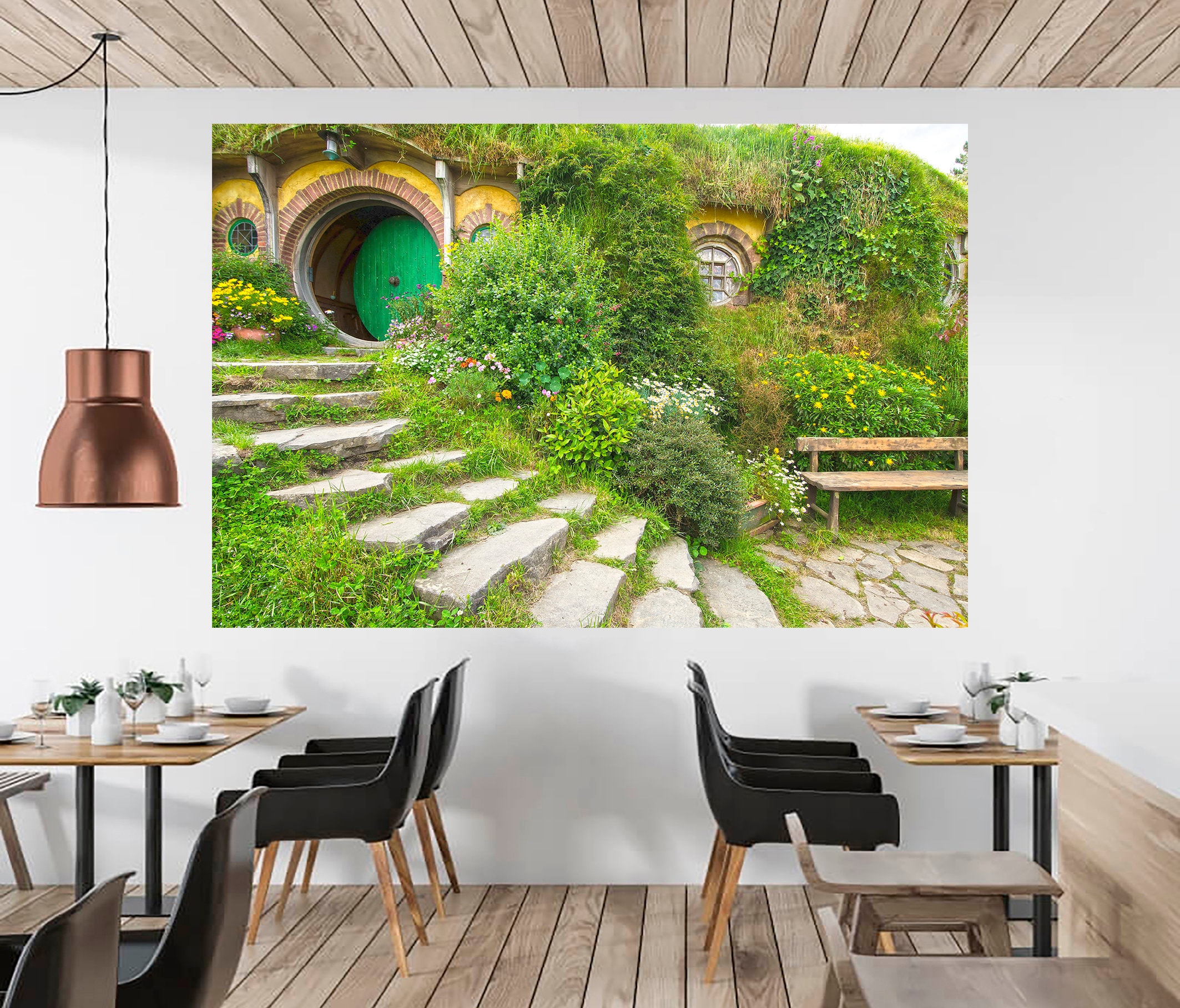 Wall Murals Hobbit House Mural Wallpaper Print Peel & - Etsy Canada