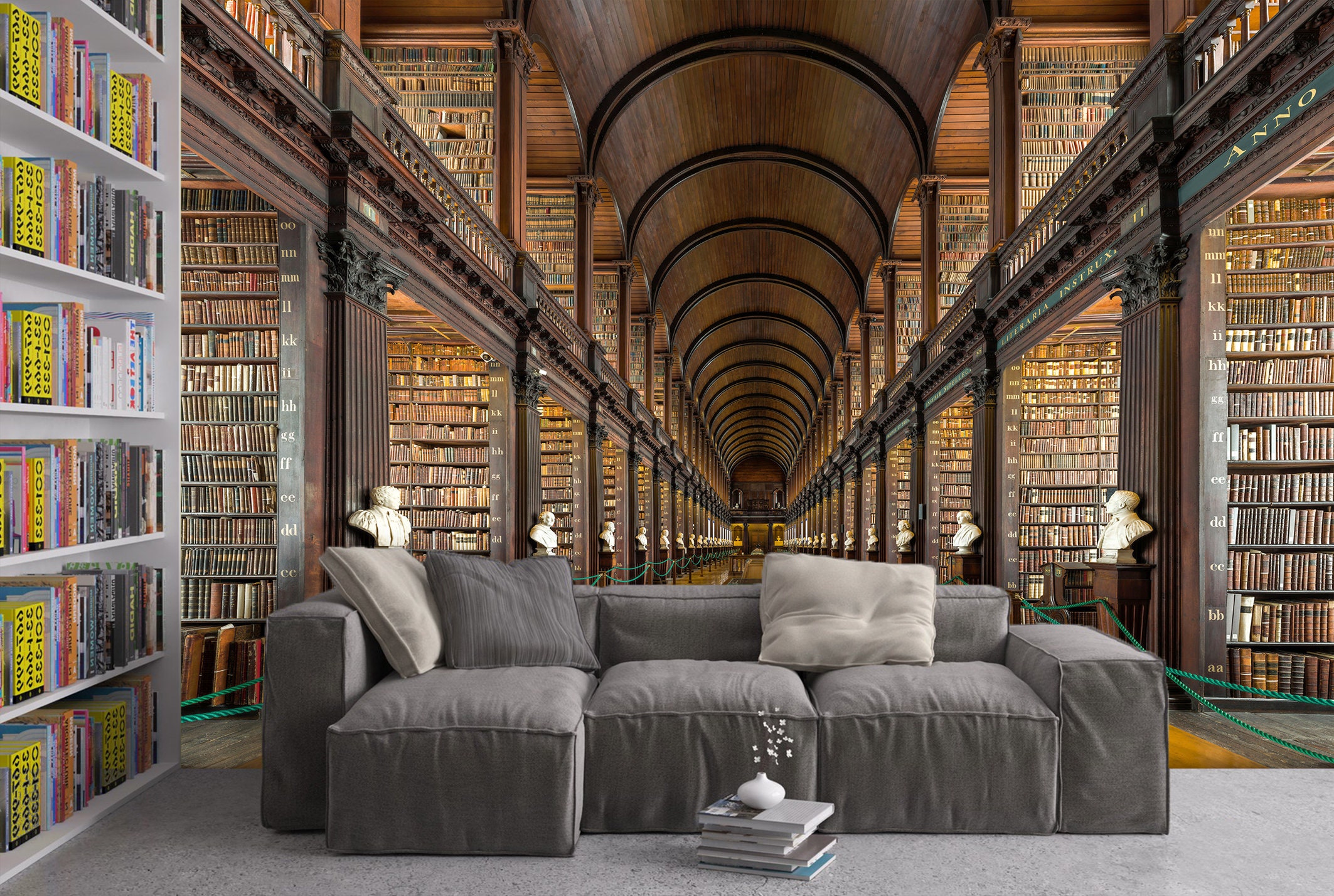 Reading Room Decor Books Library Wall Mural Old Library Peel | Etsy