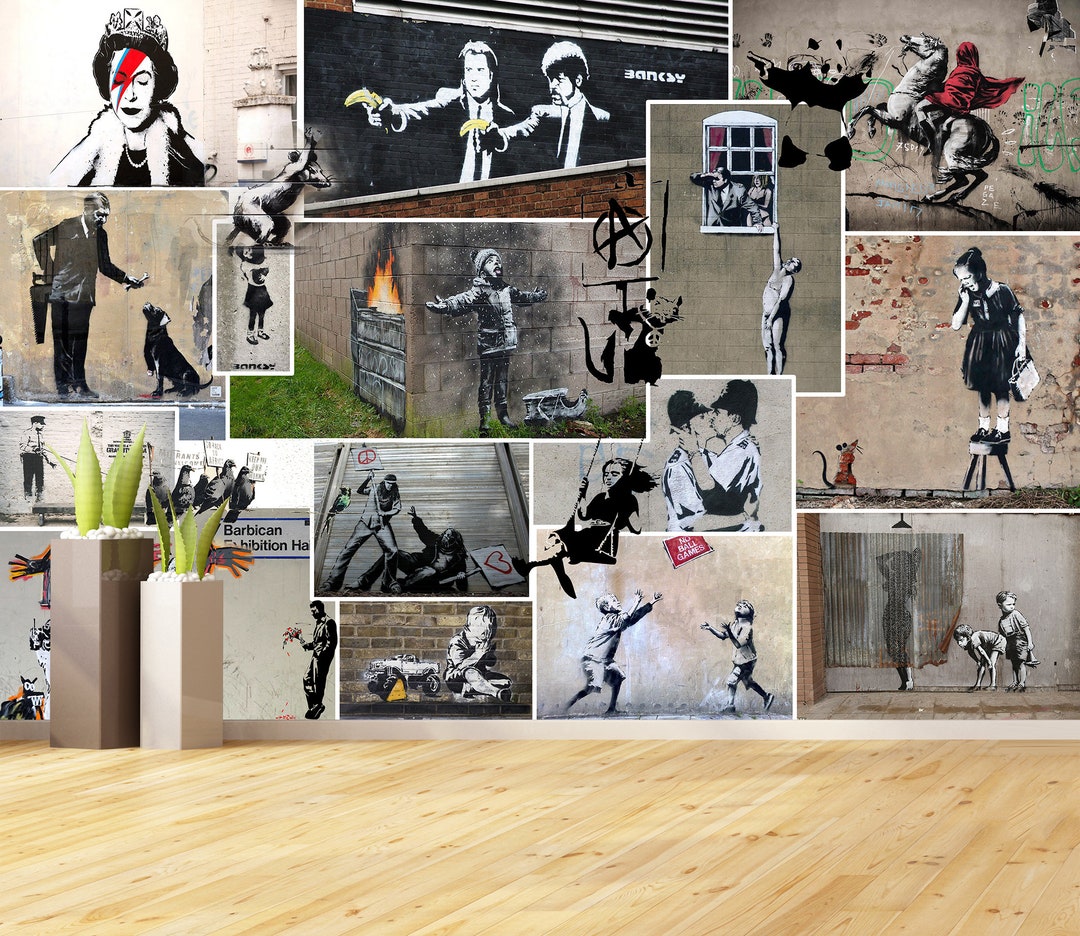Graffiti Wallpaper Mural Street Art Vinyl Wallpaper Bedroom Living Room ...