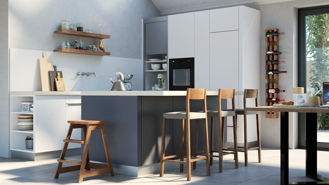 Solid Oak Kitchen Step Ladder Small Scandinavian Wooden Step Stool ...