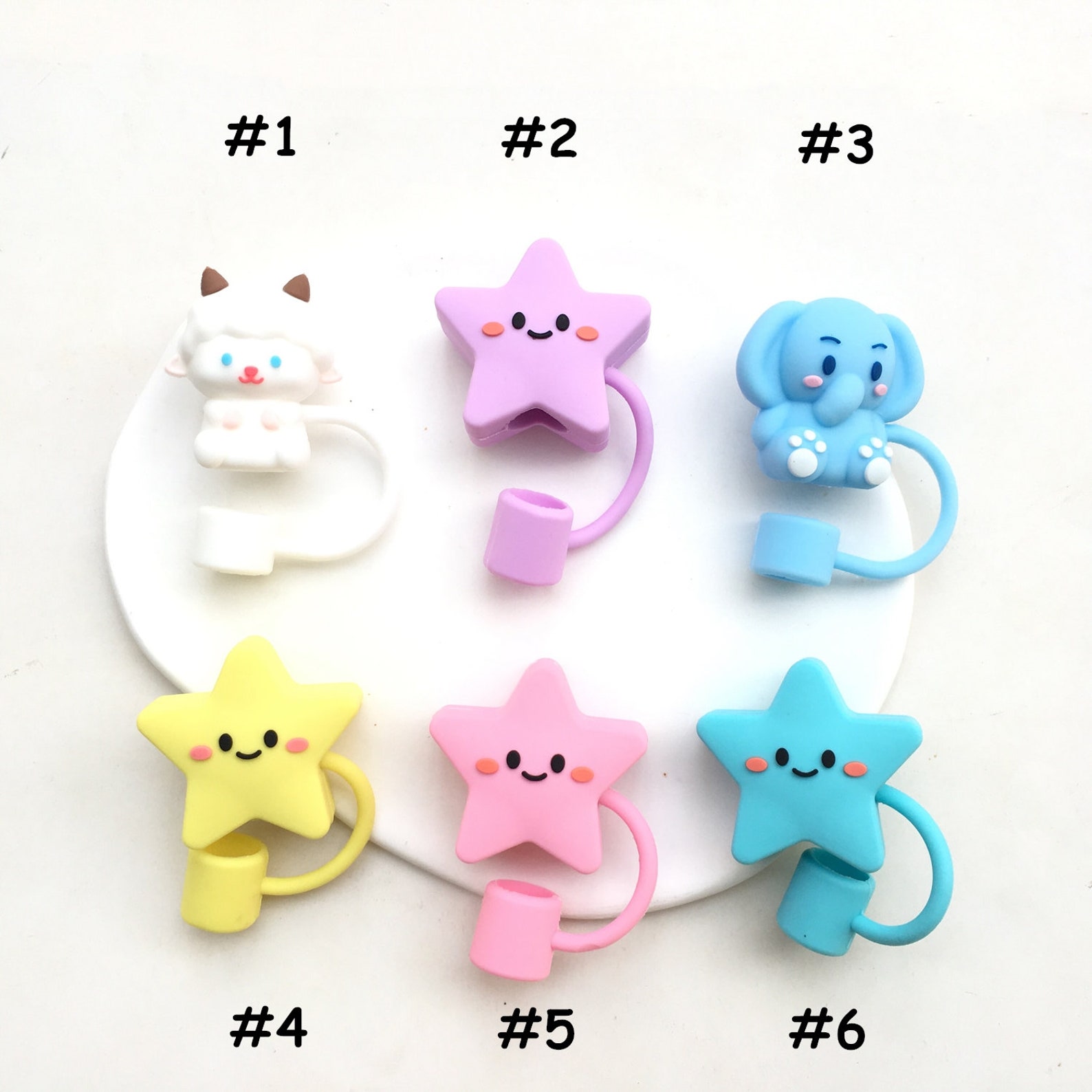 Star Straw Topper Charm Stanley Cup Accessories 10mm Cute Initial Straw ...