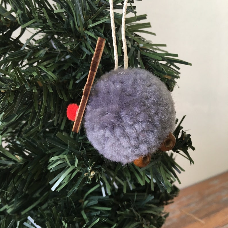 Christmas Ornaments, Cute Felt Deer Pom Pom Ornament, Boho Home Decor ...
