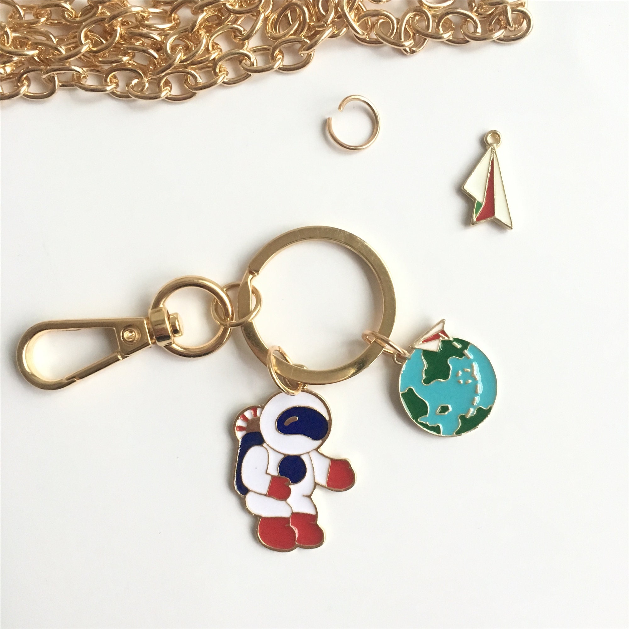 A Letter to future Series Keychain cute Astronaut keychain | Etsy