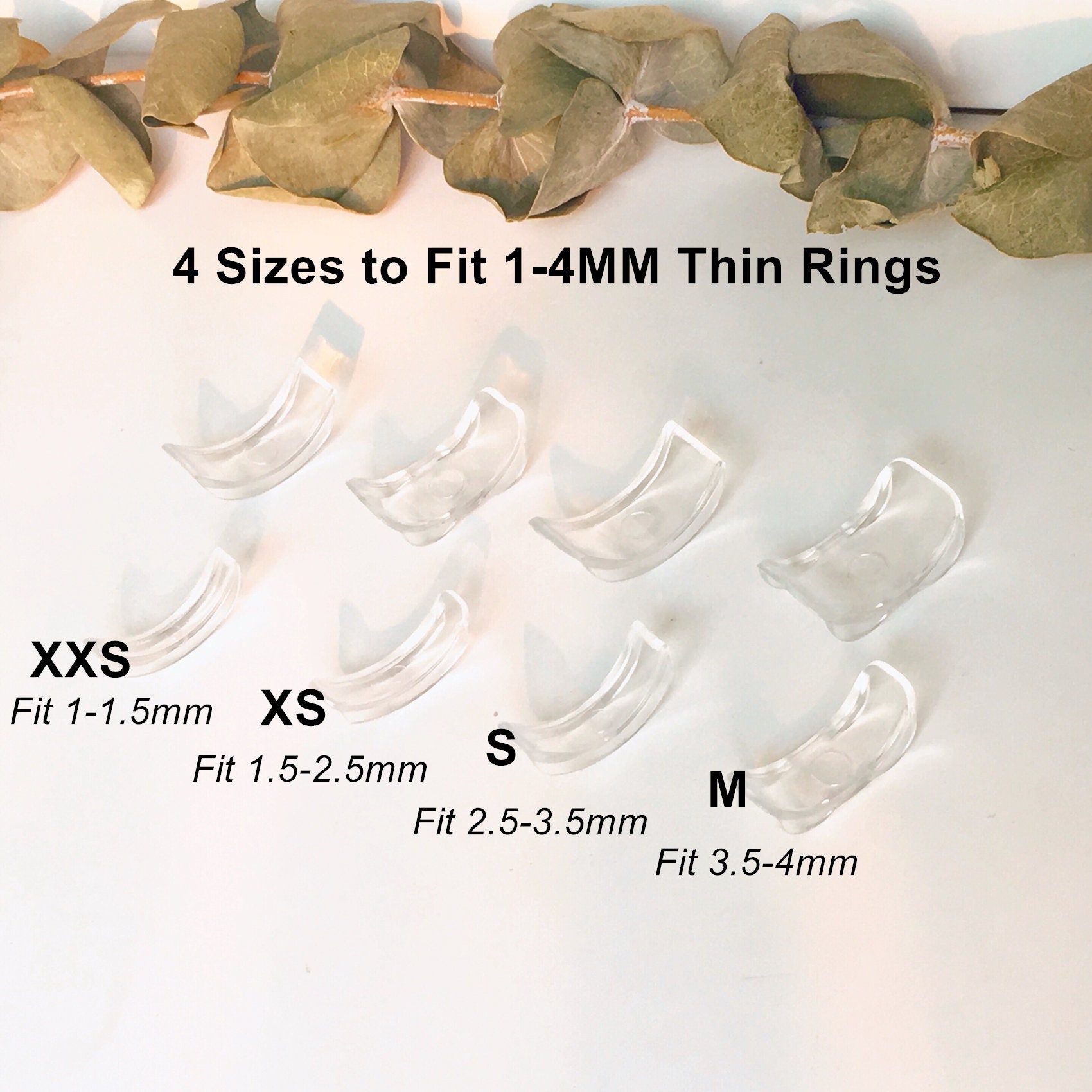 4PC Invisible Ring Size Adjuster Reducer for Loose Rings, Fit Women Men ...