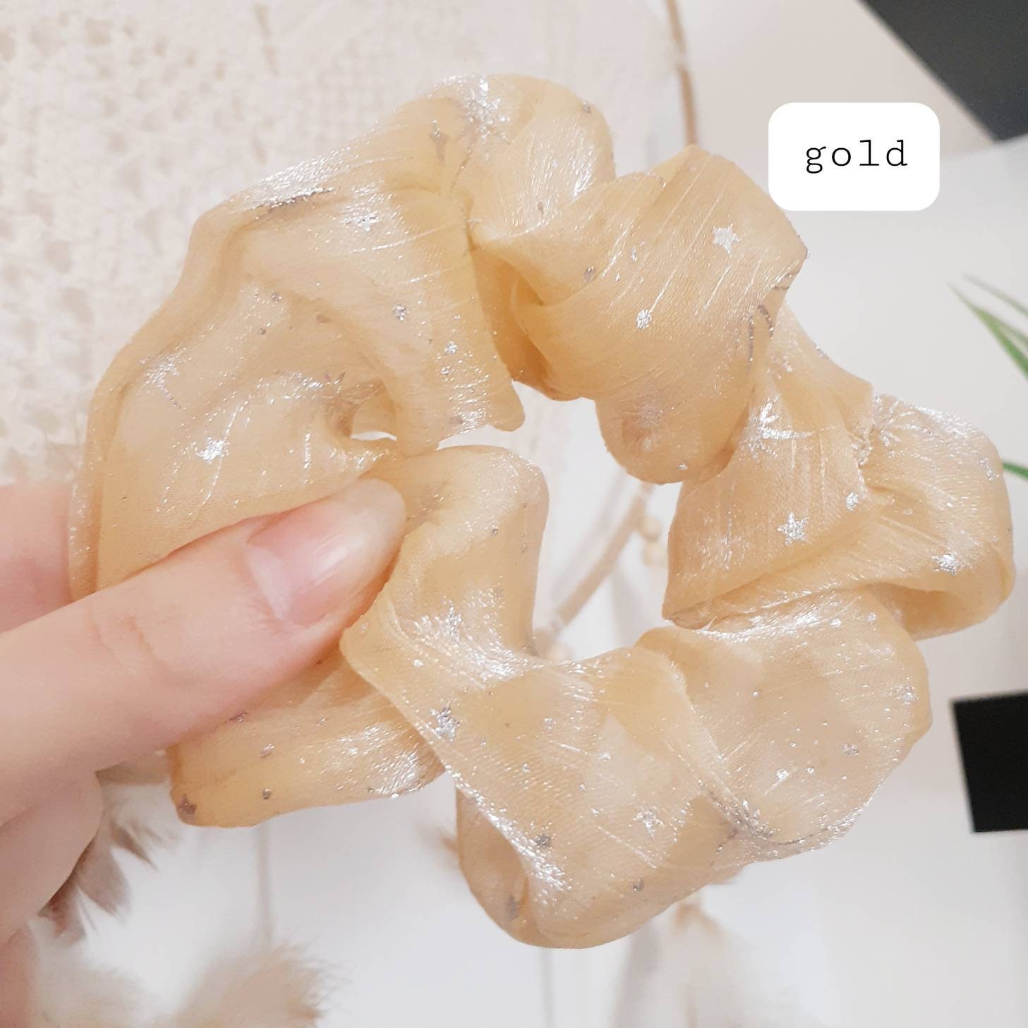 Star Scrunchie Organza Scrunchie Celestial Scrunchie Witchy - Etsy