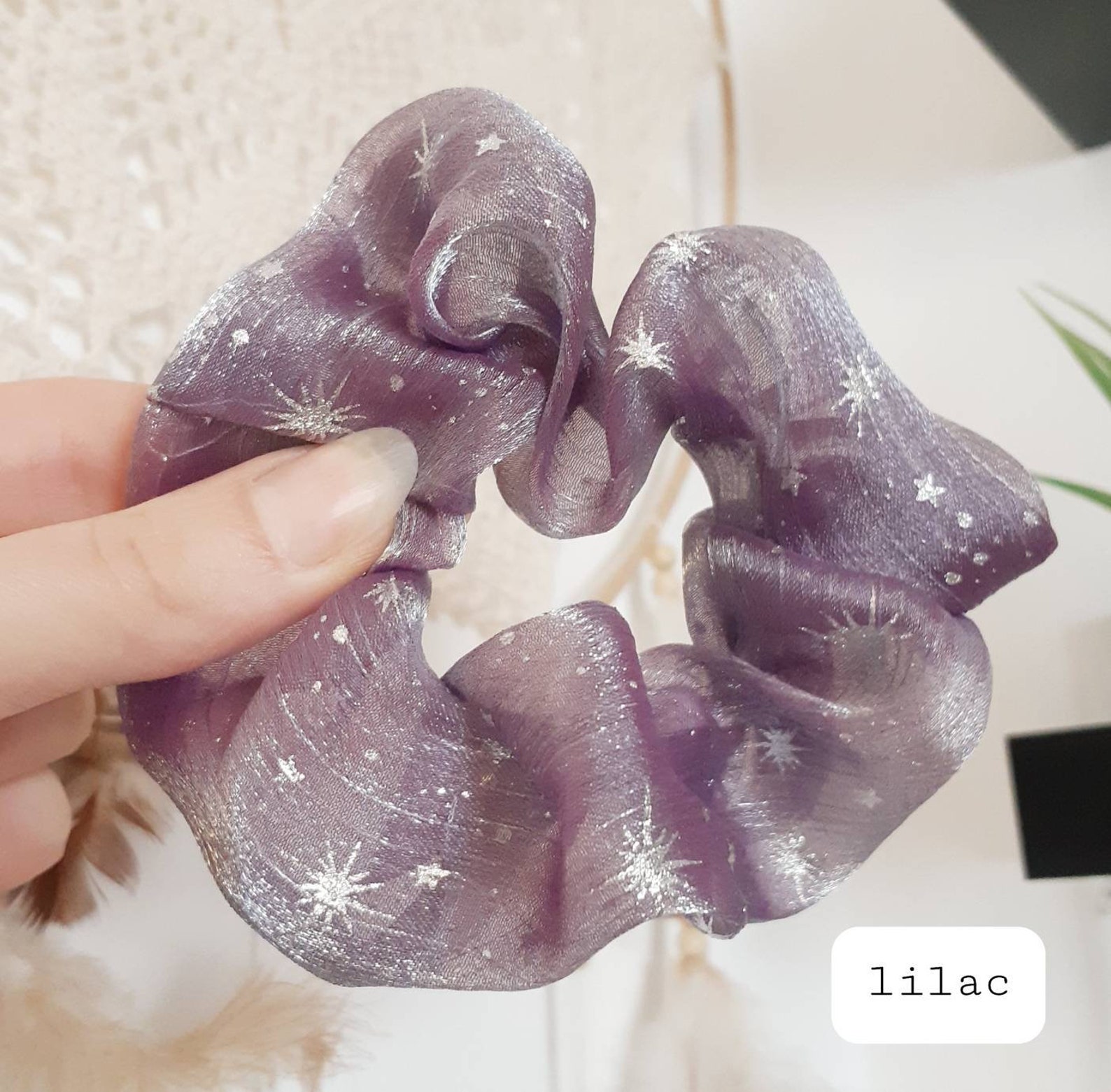 Star Scrunchie Organza Scrunchie Celestial Scrunchie Witchy - Etsy