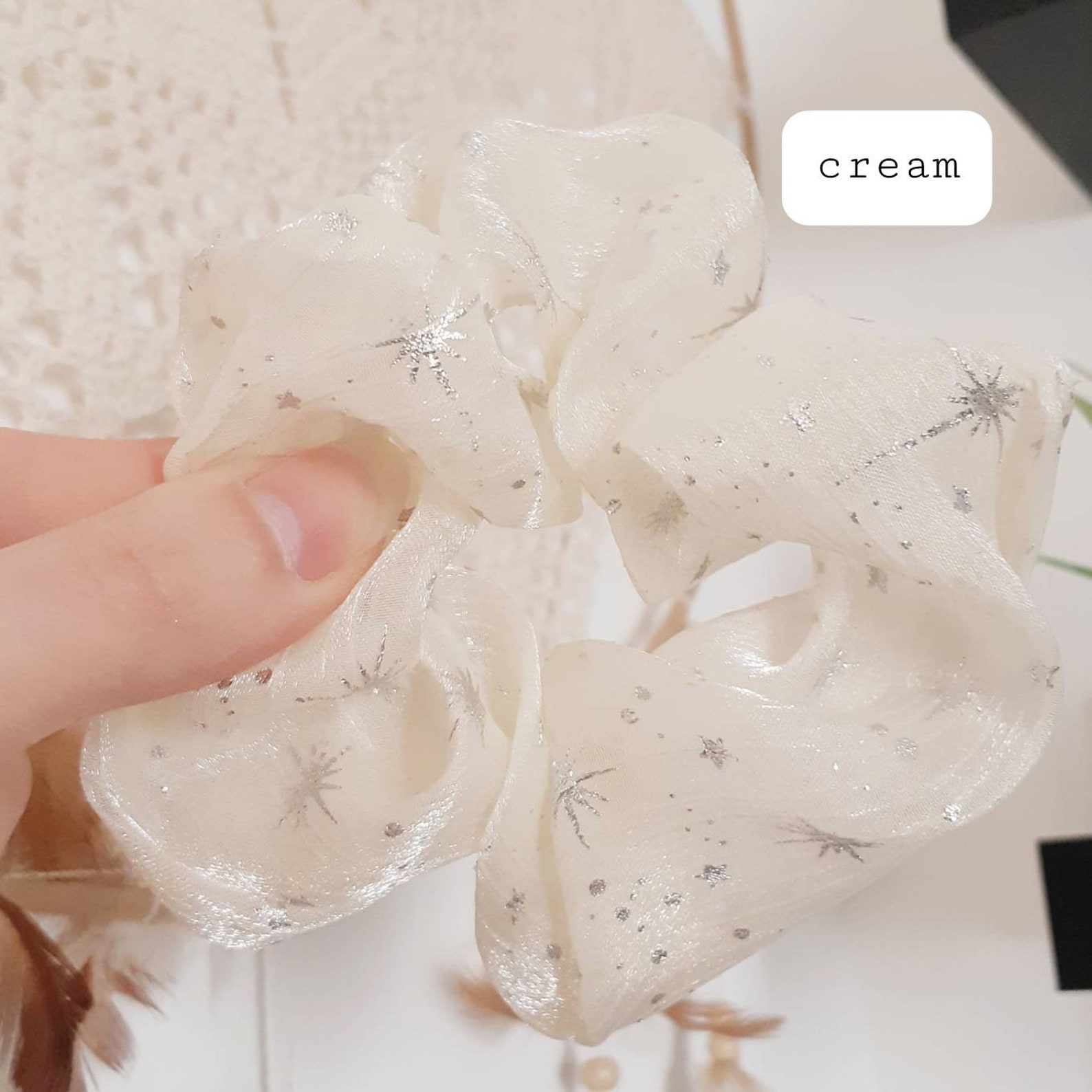 Star Scrunchie Organza Scrunchie Celestial Scrunchie Witchy - Etsy