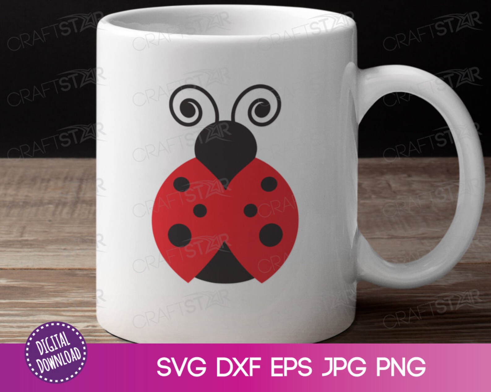 Ladybug SVG File for Cricut or Silhouette - Cute Cartoon Lady Bug ...