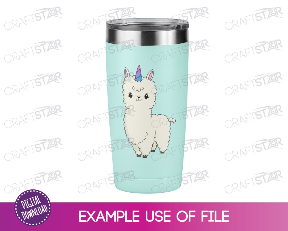 Llamacorn SVG File Llama Unicorn Clipart for Crafts, Stickers and ...