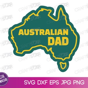 Australian Dad SVG File for Instant Download Make Your Own - Etsy