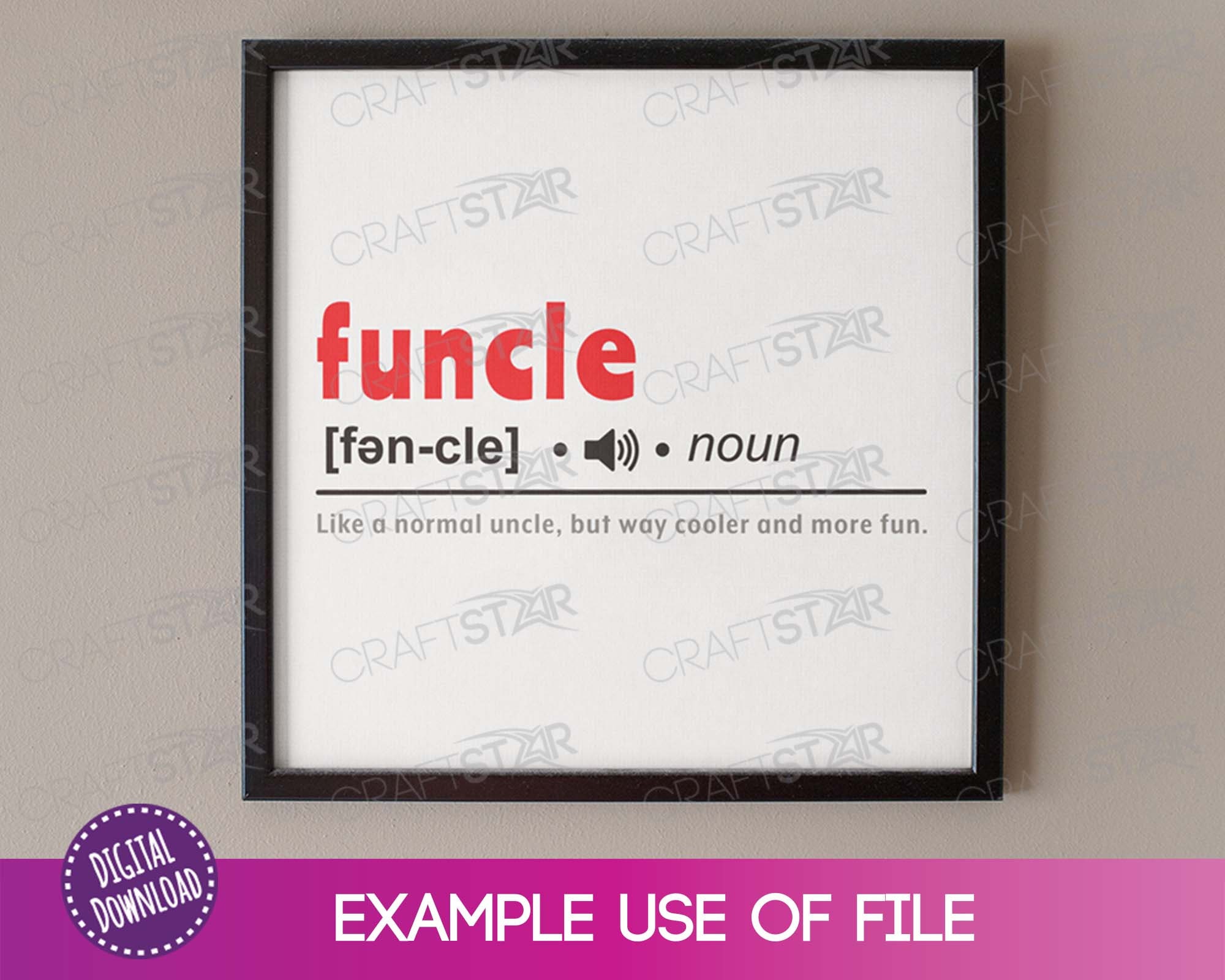 Funcle Definition Digital Download Funcle SVG File Funcle - Etsy UK
