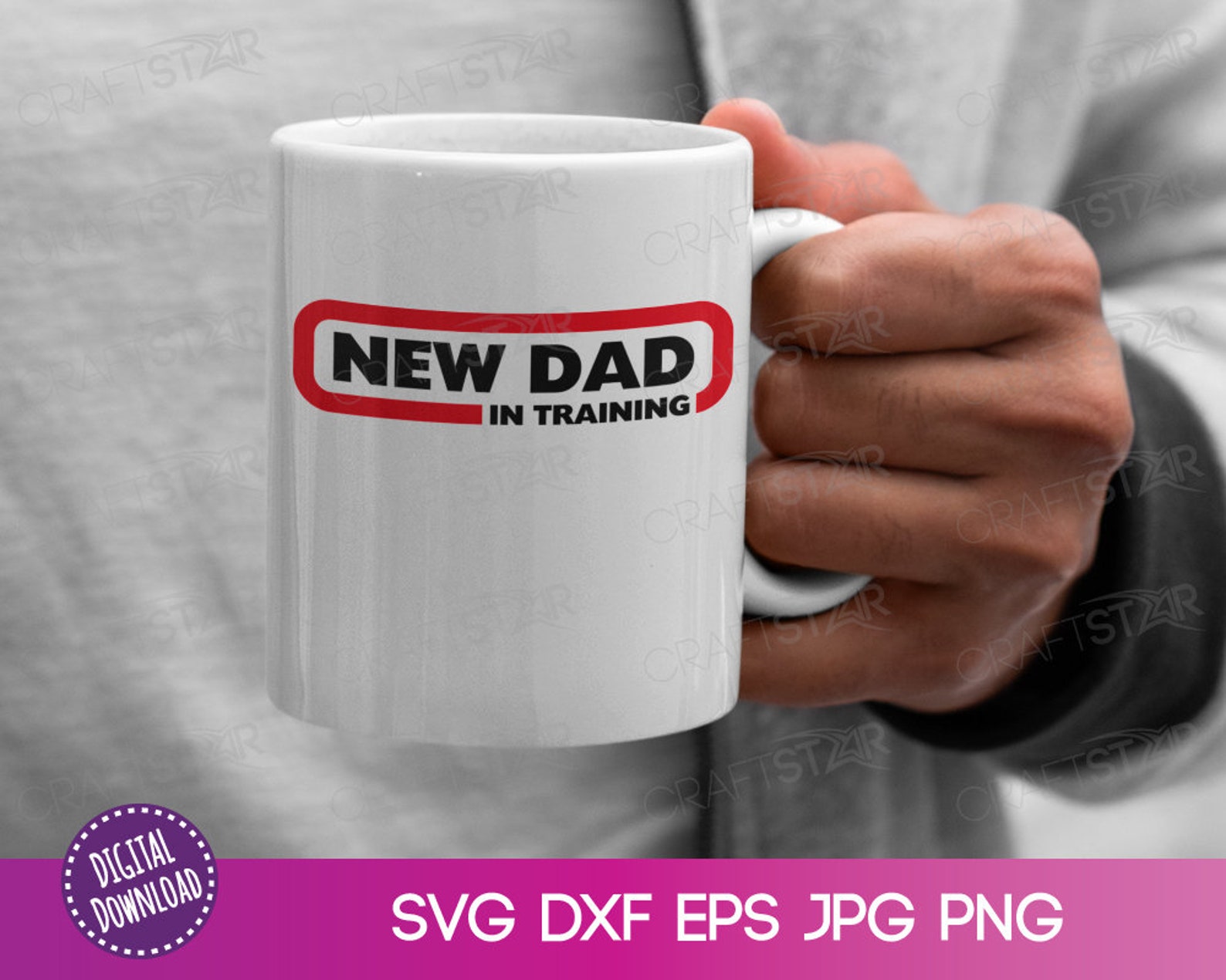New Dad in Training SVG File - New Parent T Shirt Design for Digital ...