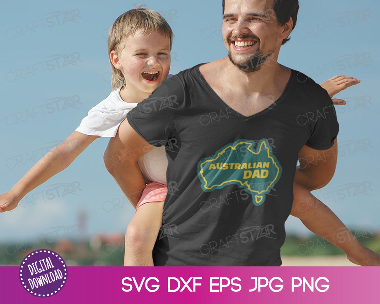 Australian Dad SVG File for Instant Download Make Your Own - Etsy