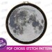 Moon Cross Stitch PDF Pattern Counted Cross Stitch Moon - Etsy
