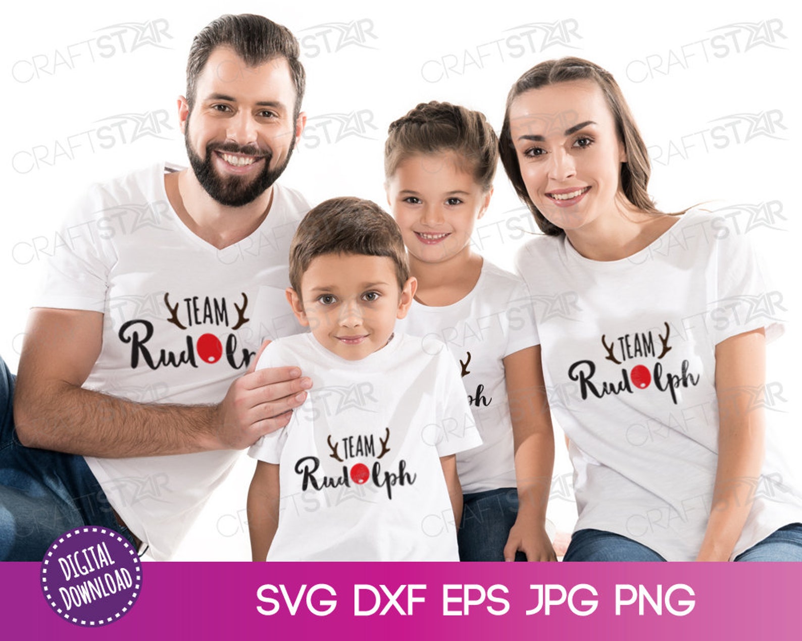 Team Rudolph SVG Files for Cricut or Silhouette - Team Rudolph Clipart ...