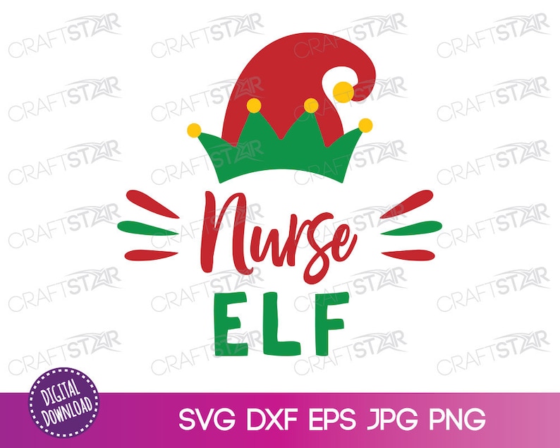 Nurse Elf Files for Cricut or Silhouette Nurse ELF Christmas - Etsy UK
