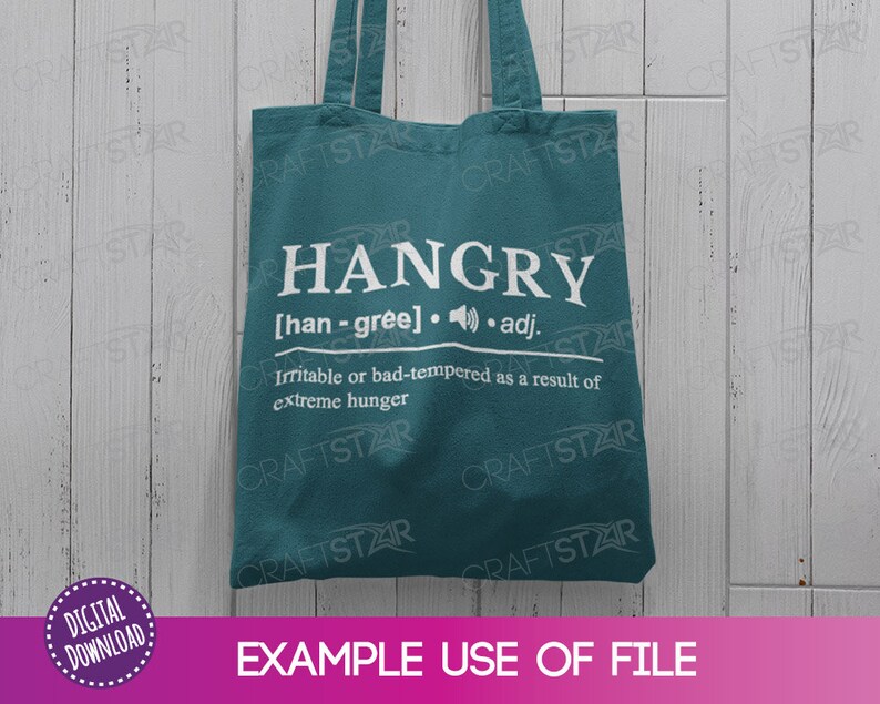 Hangry Definition Digital Download - Hangry SVG File - Hangry Printable ...