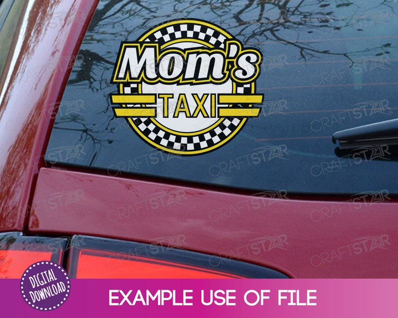 Mom's Taxi SVG: Clipart Sticker Design (digital Download) - Etsy