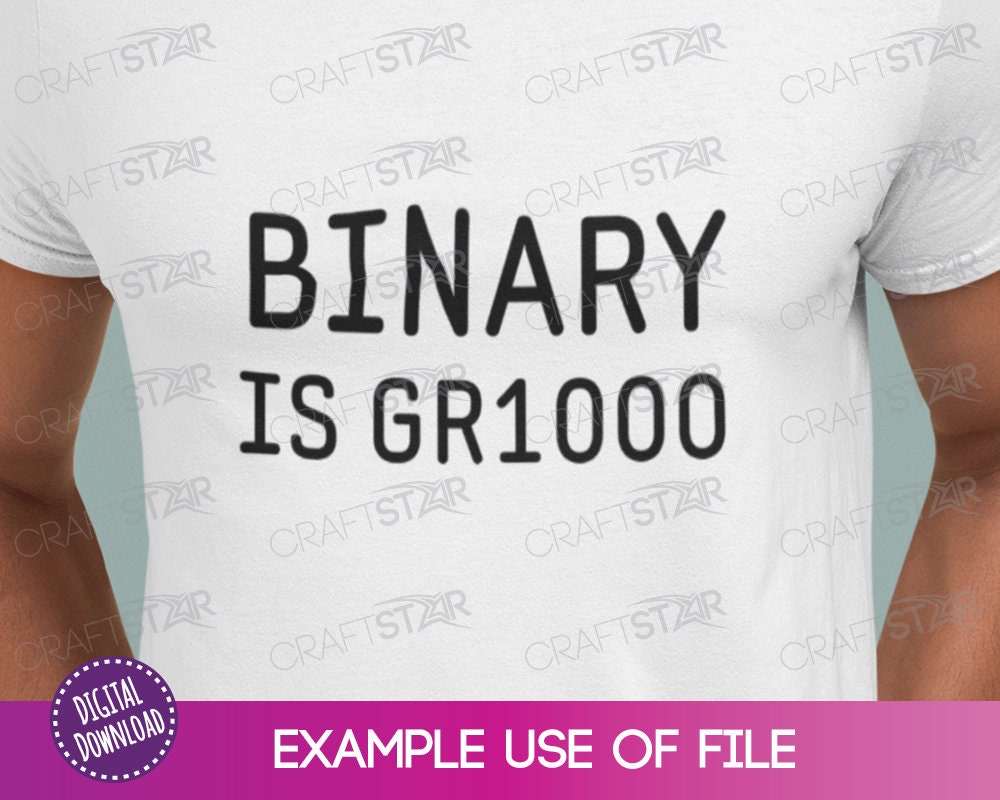 Funny Math Digital Download - Binary is GR1000 SVG File - Math Geek ...