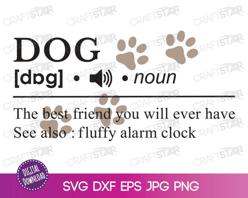 Dog Definition Digital Download - Dog Quote SVG File - Dog Dictionary ...