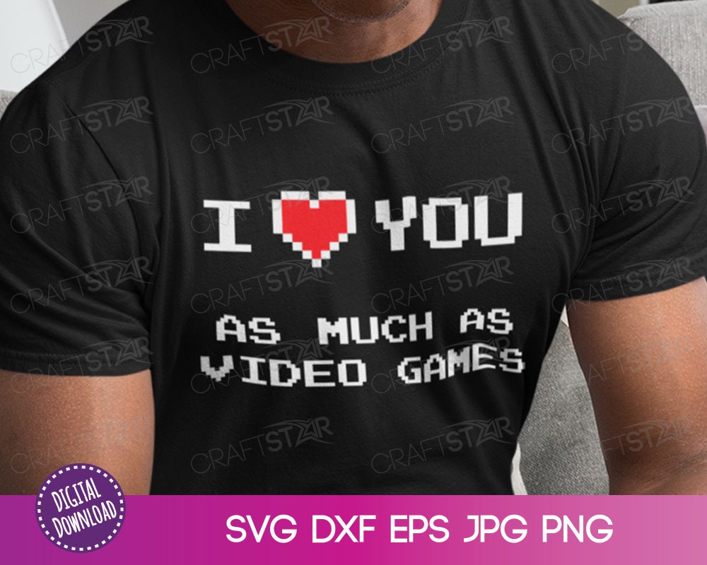 Gamer Valentine SVG File 8 Bit Heart Valentine Gamer SVG for - Etsy