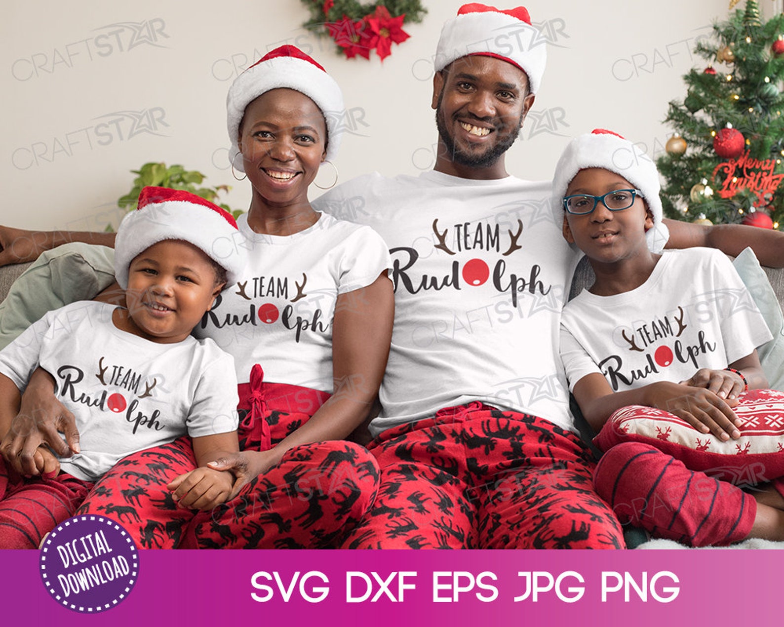 Team Rudolph SVG Files for Cricut or Silhouette - Team Rudolph Clipart ...
