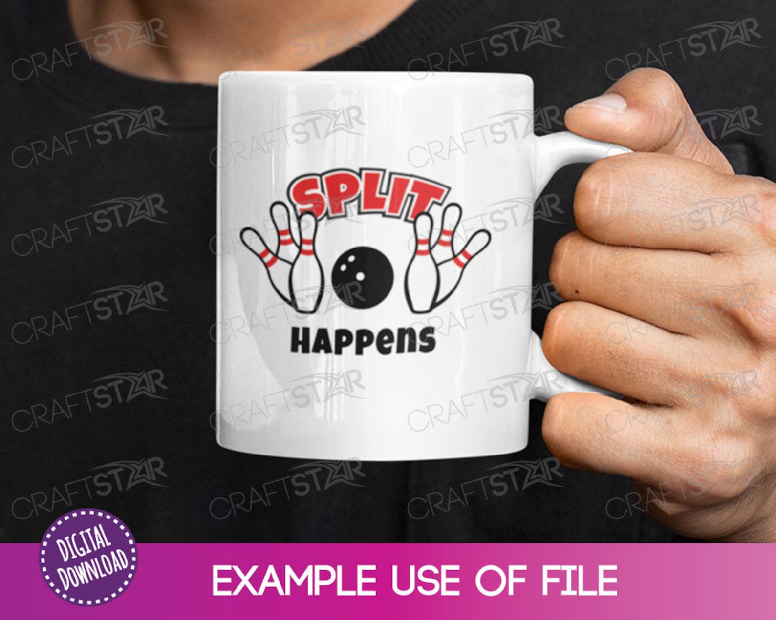 Bowling Split Happens SVG: Funny Sports Quote Clipart (digital Download ...