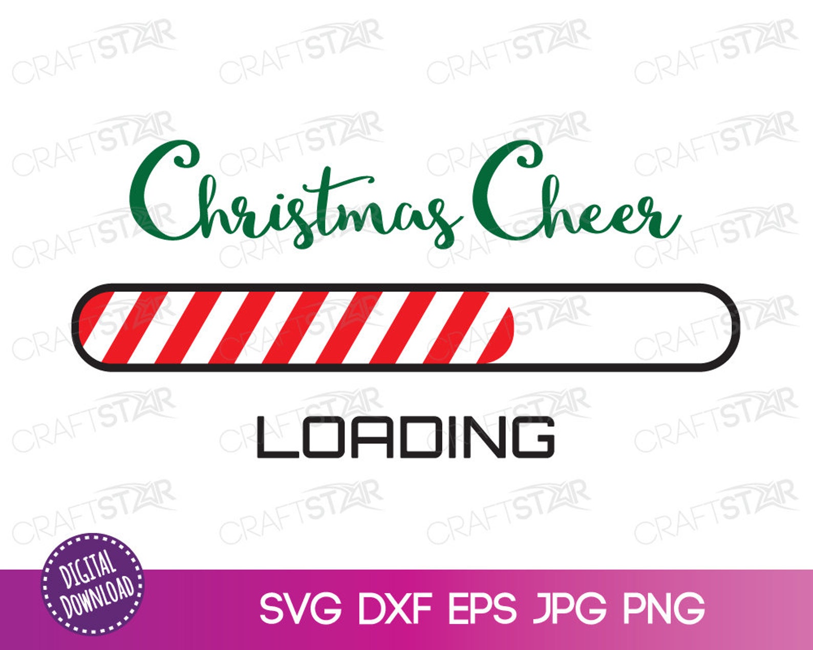 Christmas Cheer Loading SVG Files for Cricut or Silhouette Funny ...