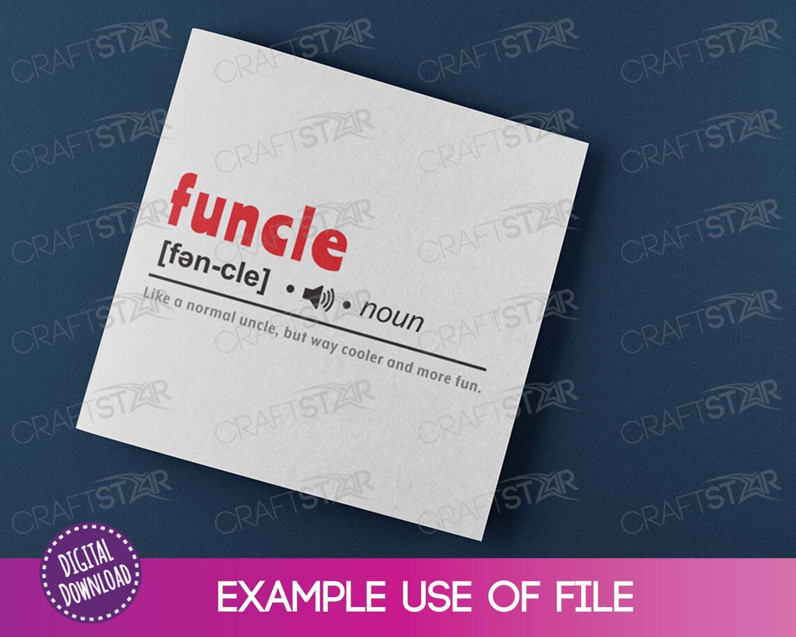 Funcle Definition Digital Download Funcle SVG File Funcle - Etsy UK