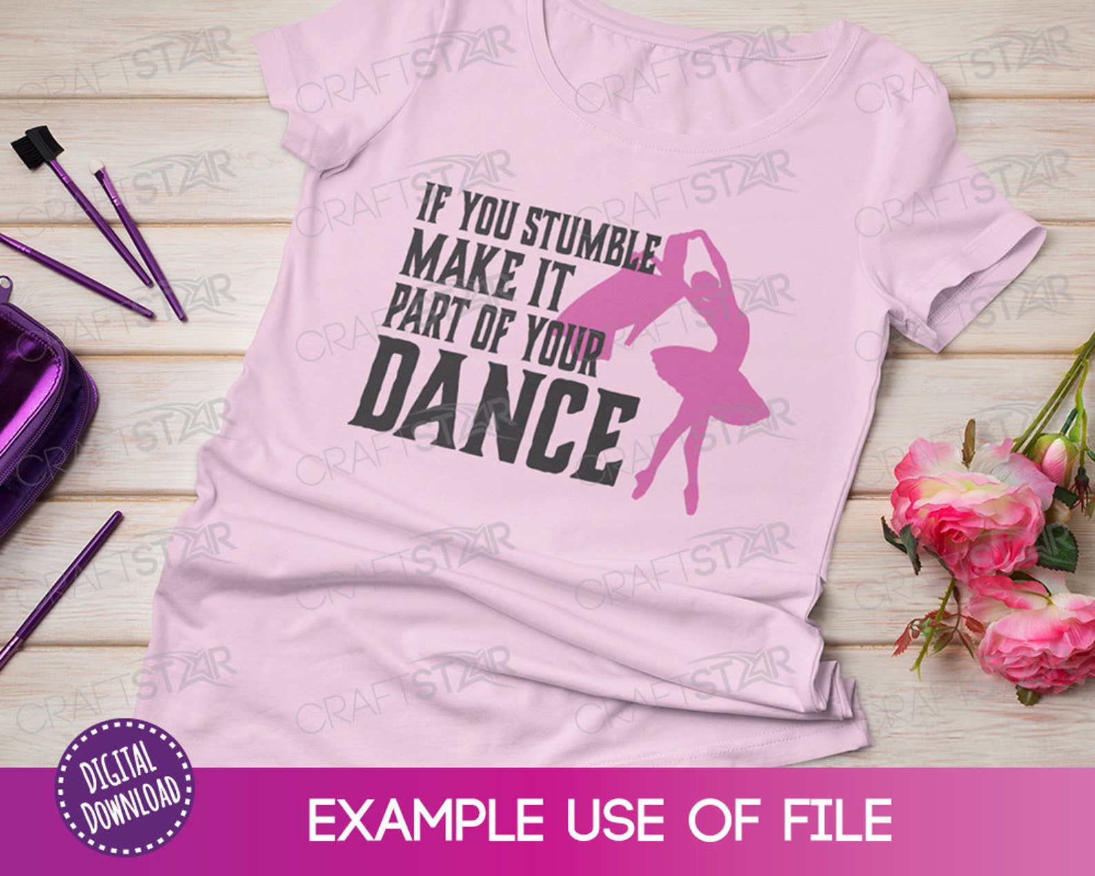 Inspirational Dance Quote SVG: Ballerina Print & Cut File (digital ...