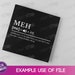 Meh Definition Digital Download - Meh SVG File - Meh Printable - Meh ...