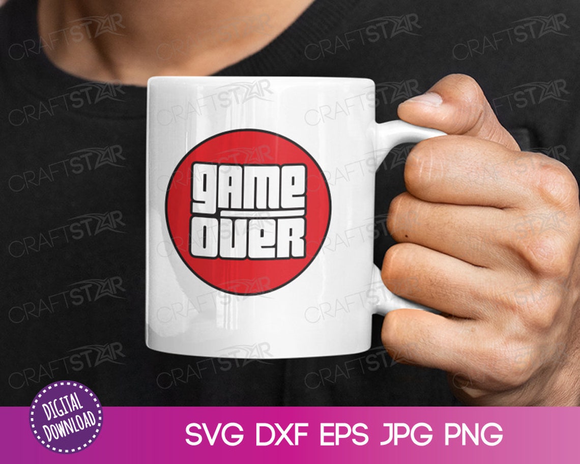 Game Over SVG: Gamer Clipart, T-shirt File (digital Download) - Etsy