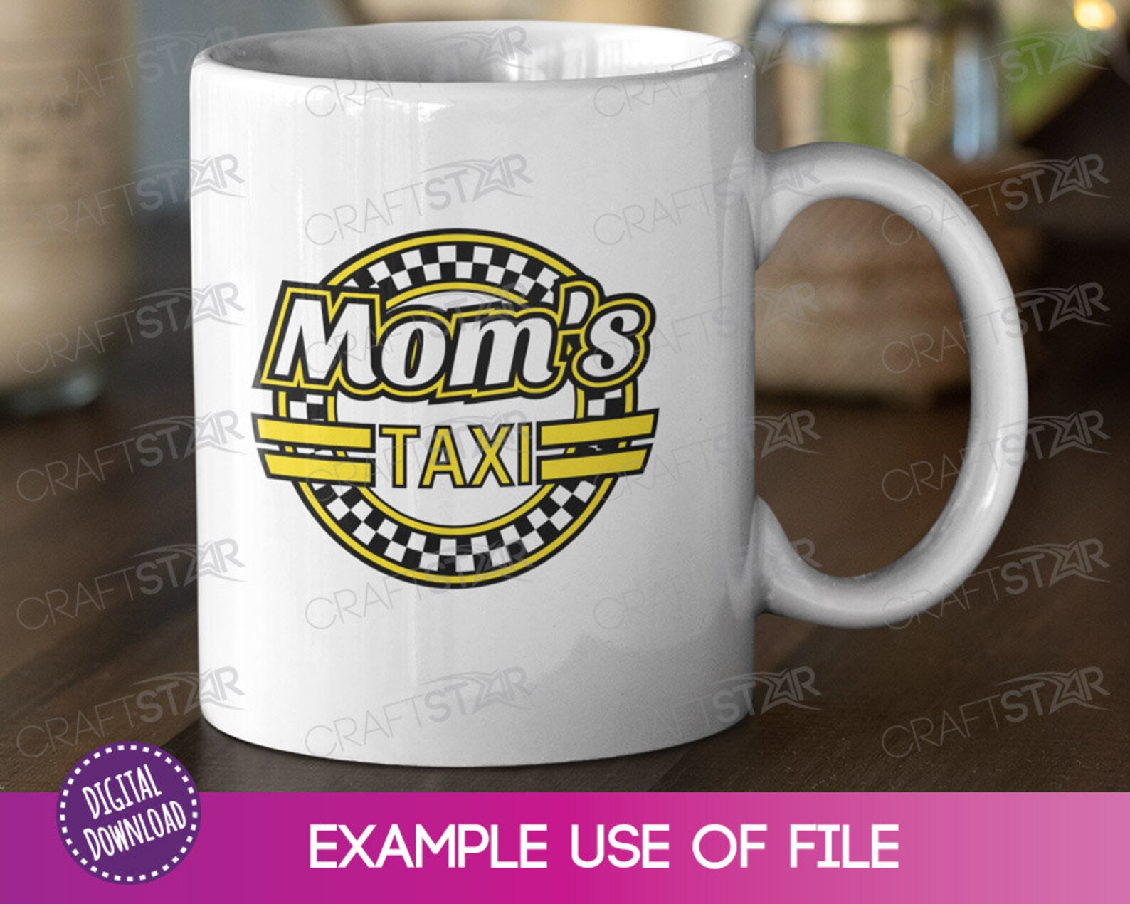 Mom's Taxi SVG: Clipart Sticker Design (digital Download) - Etsy Canada