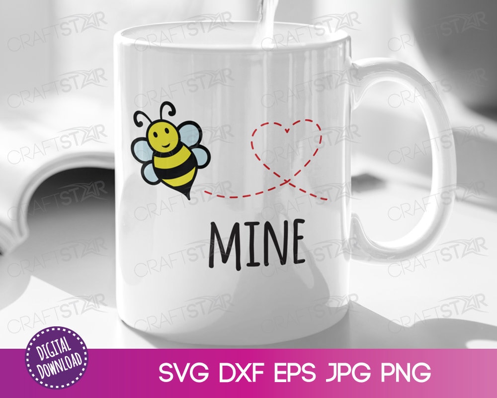 Bee Mine SVG File for Cricut or Silhouette Cute Bee Couple - Etsy UK