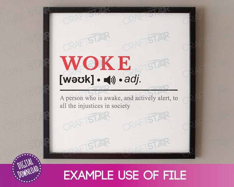 Woke Definition Digital Download - Woke SVG File - Woke Clipart ...