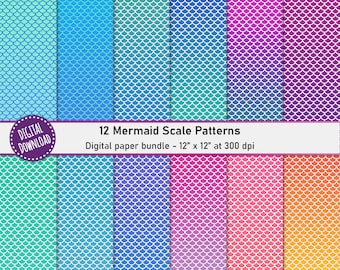 Mermaid Scale Digital Pattern Instant Download - Etsy