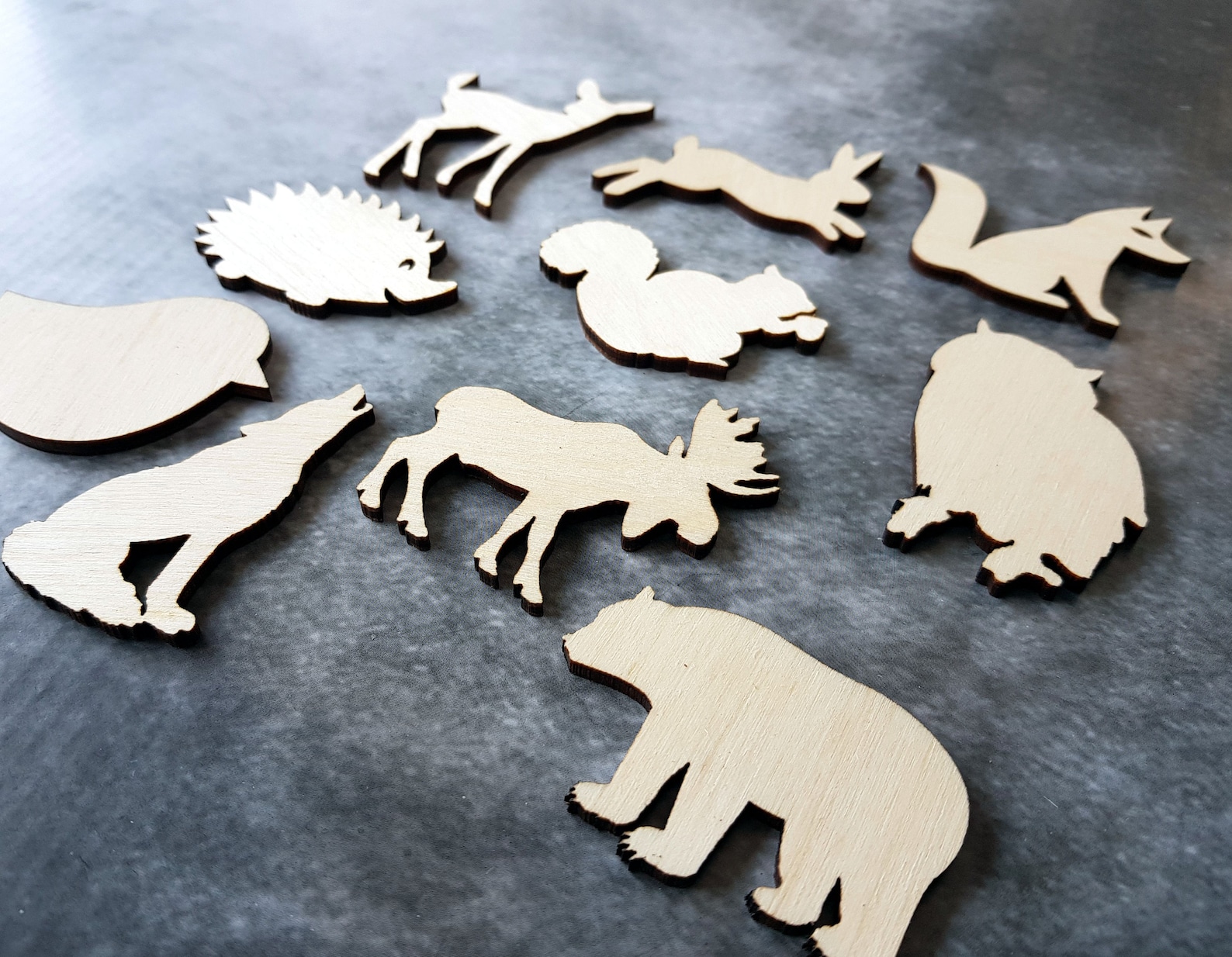Wooden Animal Shapes Woodland Cut Outs Wood Crafts Decoration - Etsy