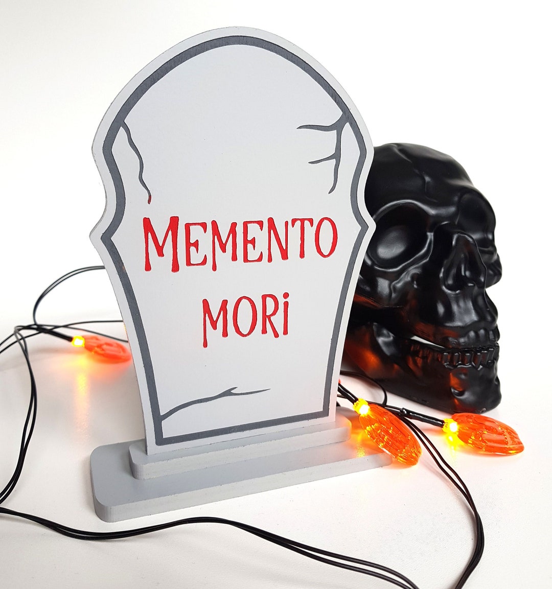 Wooden Tombstone, Grave Memento Mori Shelf Decoration , Gothic Room ...