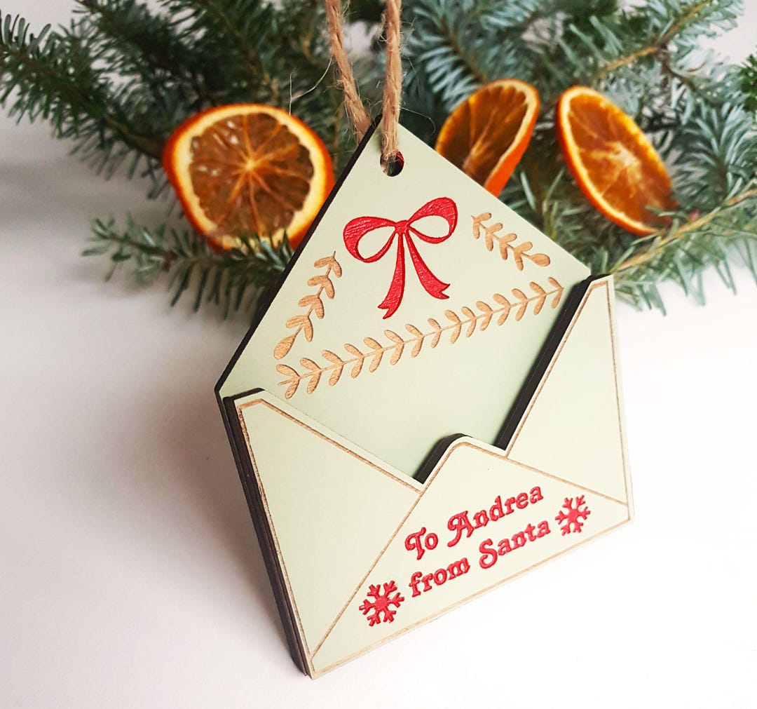 Custom Wooden Gift Card or Money Holder Ornament Christmas Gift ...