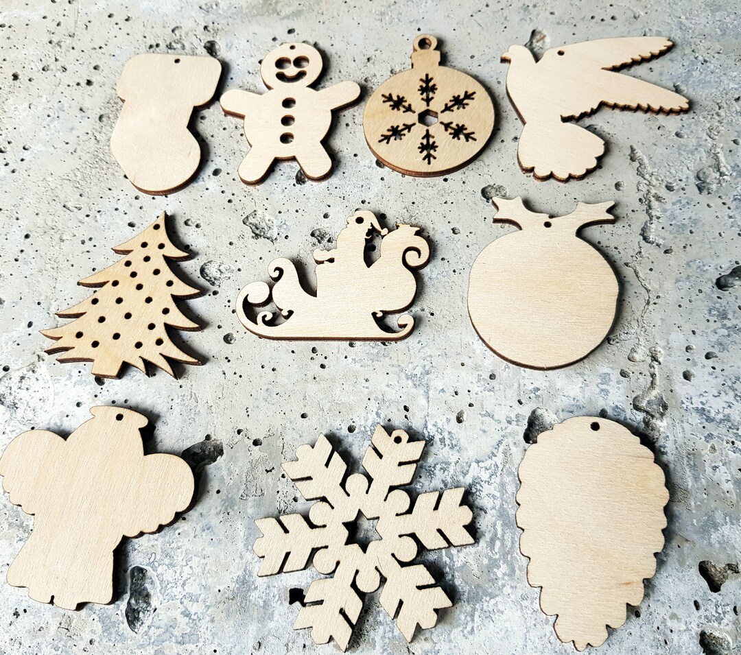 Wooden Christmas Shapes Wood Cut Outs for Crafts Decoration - Etsy