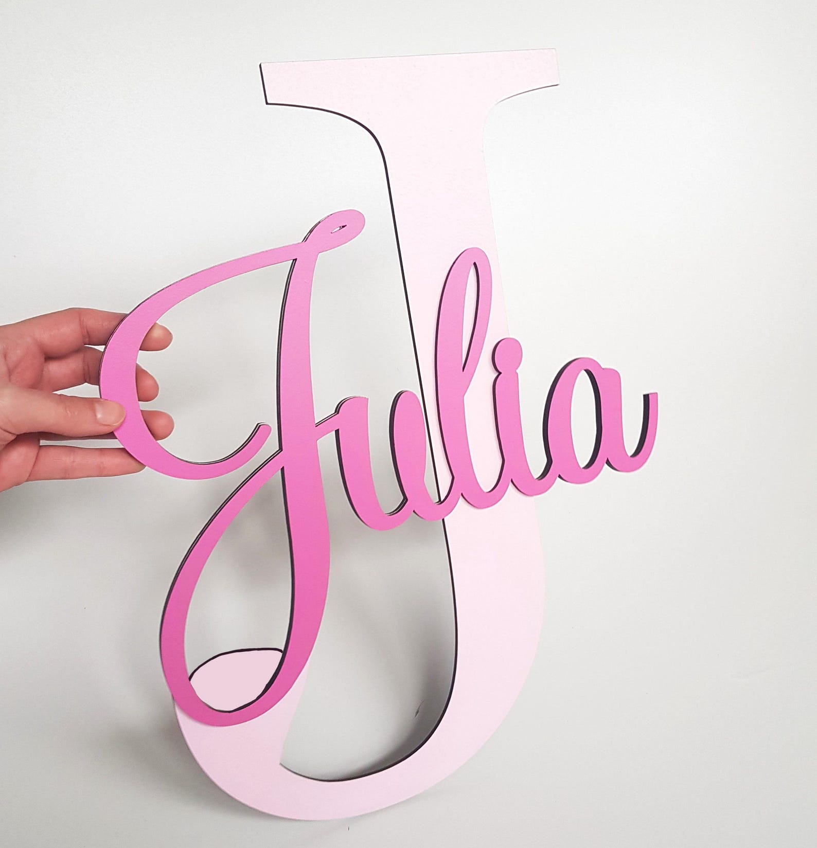 Wooden Name Sign Monogram Letter, Personalized Nursery Decor, Child ...