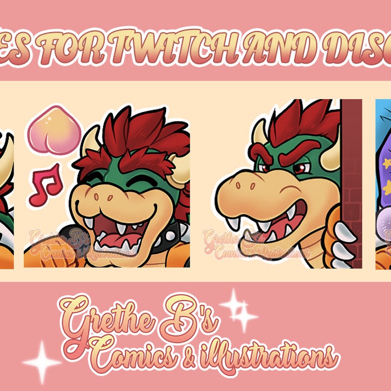 Bowser Twitch Emotes - Etsy