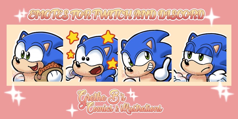 Sonic Twitch & Discord Emote Pack (4 Emotes), Streamer Emotes, Anime ...
