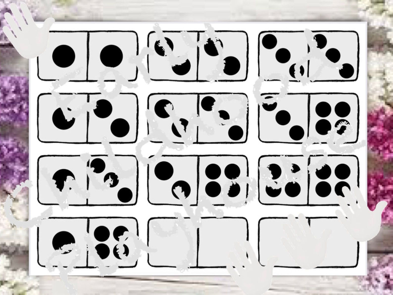 Printable Dominoes Game for Kids, Learn Math, Counting Game, Homeschool ...
