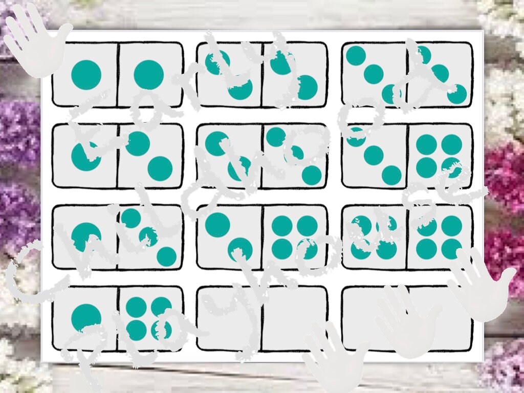 Printable Dominoes Game for Kids, Learn Math, Counting Game, Homeschool ...
